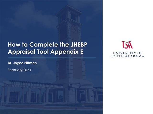 HOW TO COMPLETE THE APPRAISAL TOOLS BY DR. PITTMAN