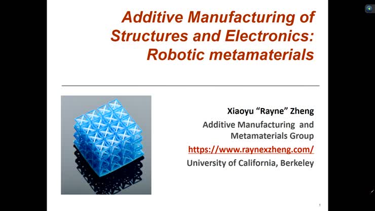 MRC Seminar: Additive Manufacturing of Structures and Electronics ...