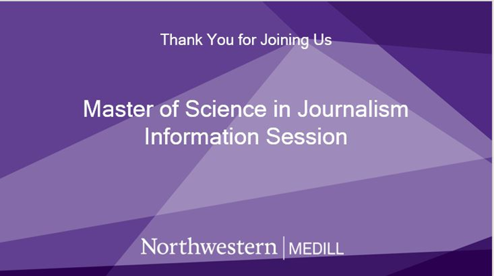 MS Journalism Graduate Information Session