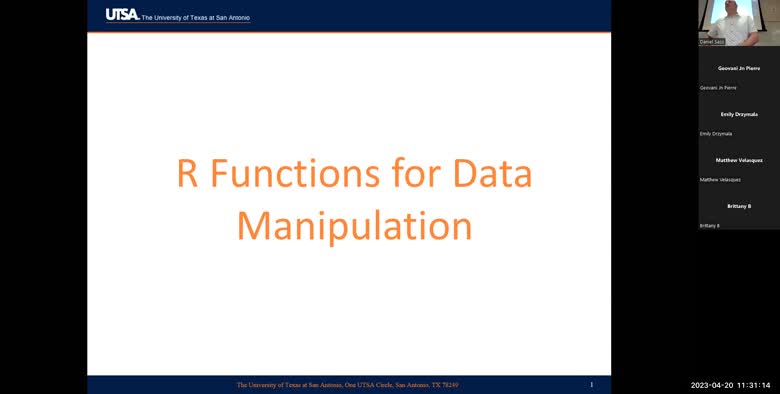 L12. R Functions for Data Manipulation (Part 1)