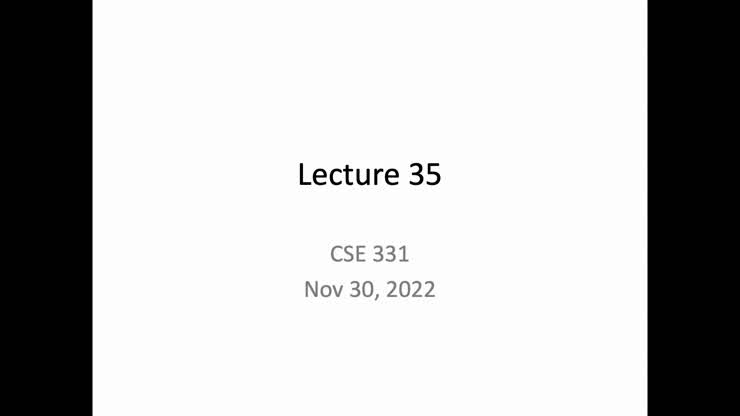 CSE331 on 11/30/2022 (Wed)