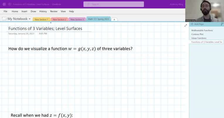 Session 5 - Functions of Three Variables