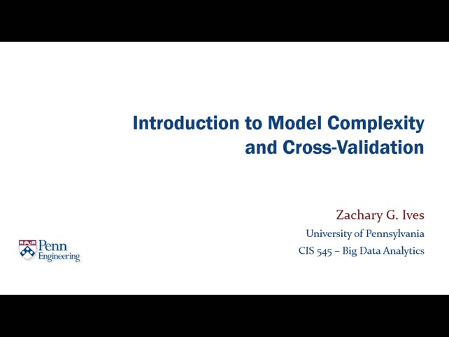 Model Complexity & Cross-Validation