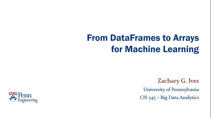 DataFrames to Matrices