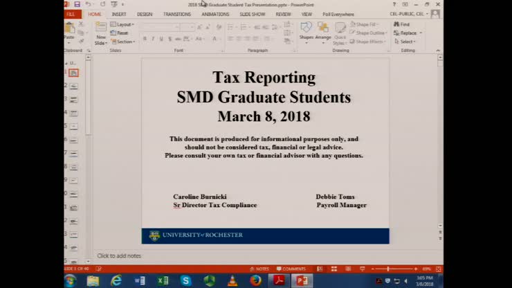 SMD Grad Student Tax Session