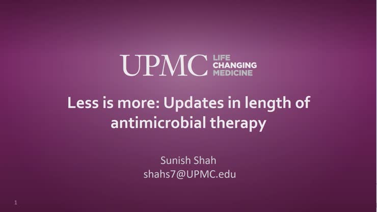 Use of Extended Duration Antibiotics- Sunish Shah- UIM