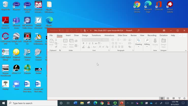 Mrs. Duda 6th Grade Language Arts Open House 2021