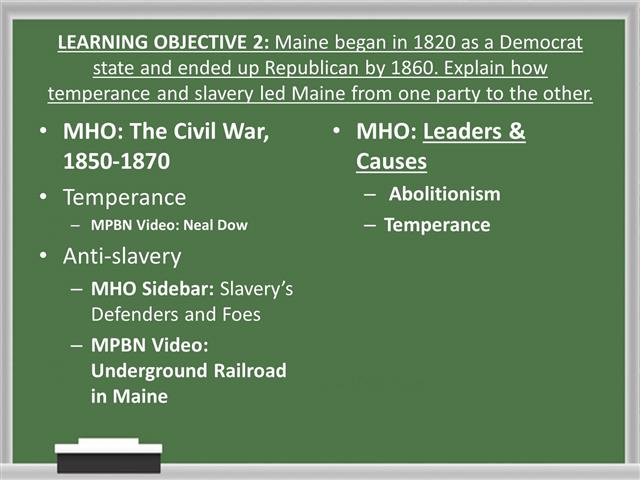 1850 to 1870 Politics