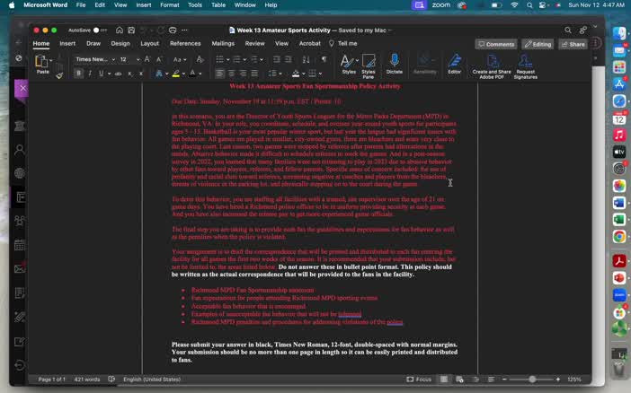 Week 13 Helpful Hints / Assignment Instructions