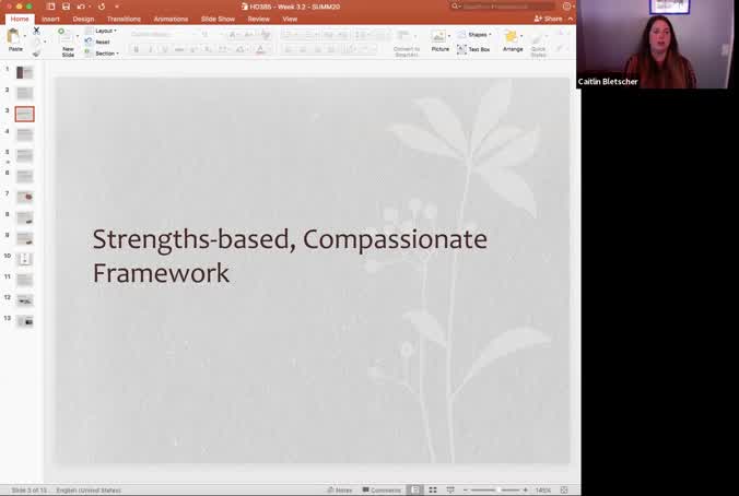 Instructor Video #27: Strengths-based, Compassionate Framework