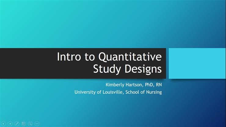 N358 Intro to Quantitative Study Designs