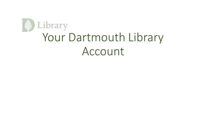 Your Dartmouth Library Account