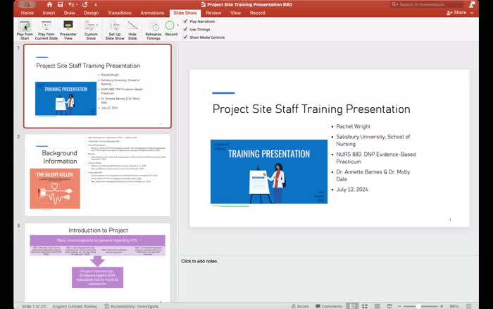 Project Site Staff Training Presentation