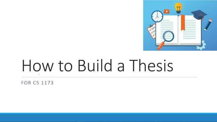 How to Build A Thesis