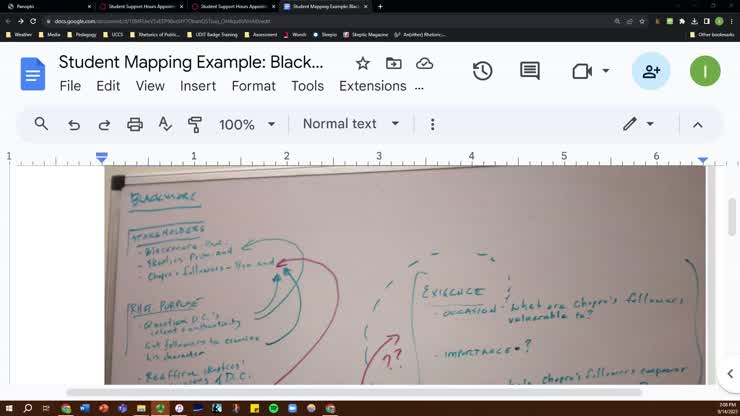 Student Mapping Example: Blackmore's Rhetorical Situation