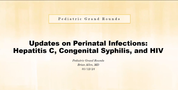 "Updates on Perinatal Infections: Hepatitis C, Congenital Syphilis, and ...