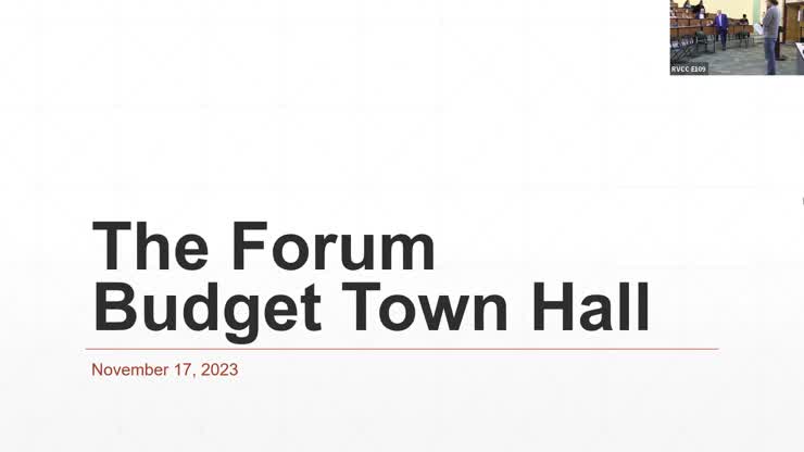 Budget Town Hall 2023