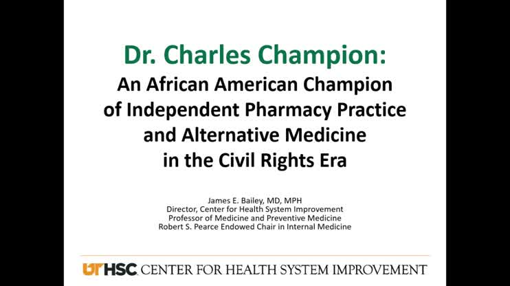 “Dr. Charles Champion and the Evolution of African American Independent ...