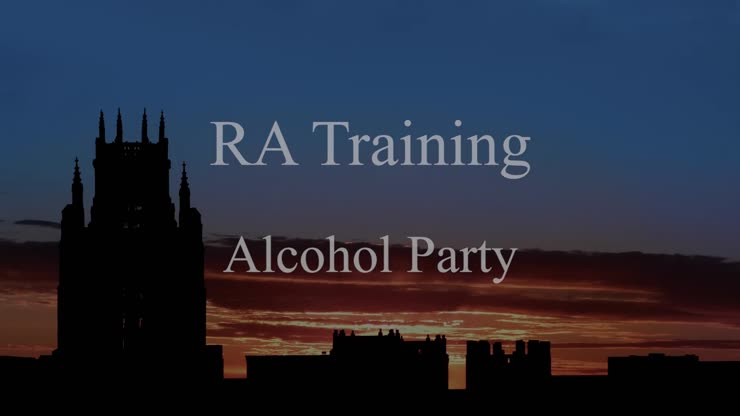 RA Training Alcohol Party