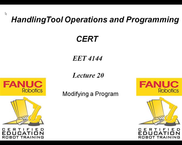 Lecture 20 Modifying the Program