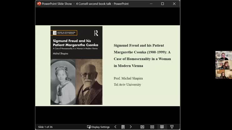 Michal Shapira, Ph.D., "A Case of Female Homosexuality: Sigmund Freud ...