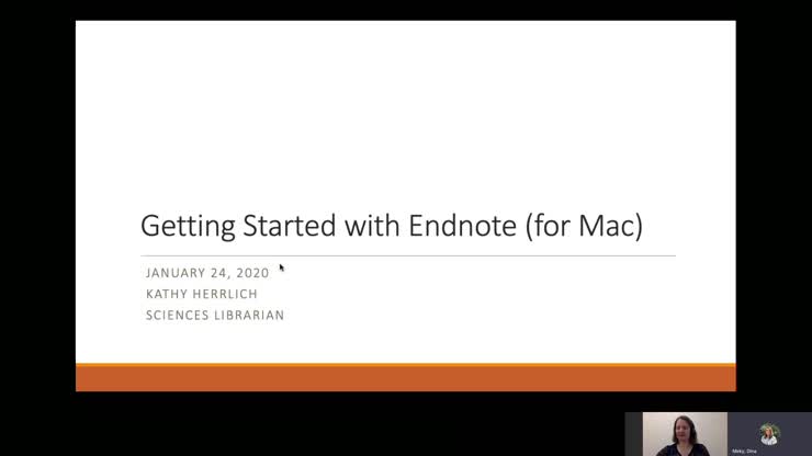 Getting Started with EndNote for MAC Jan 2020