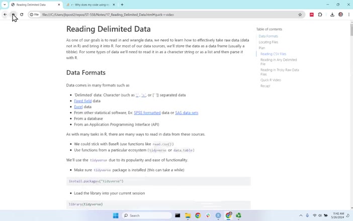 17 - Reading Delimited Data