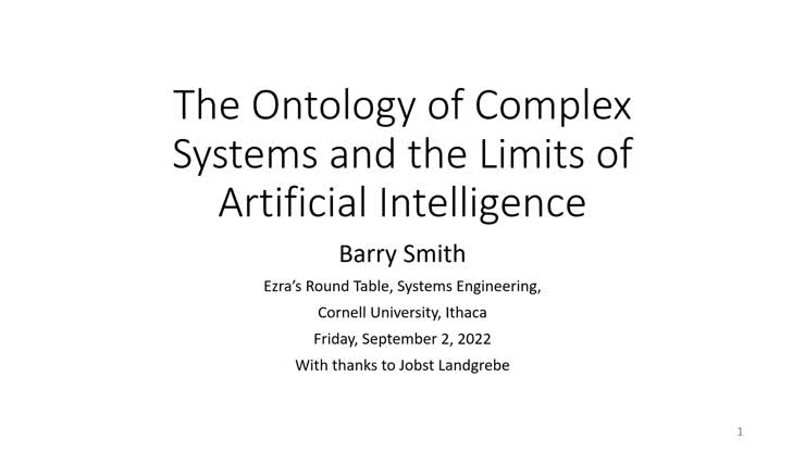 Ezra's Round Table on 9/2/2022 (Zoom Recording): Dr. Barry Smith