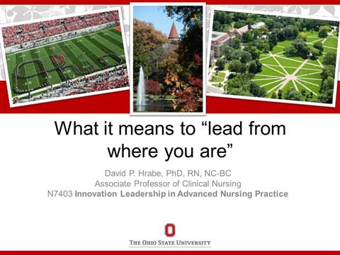 N7403 AU 16: What it means to lead from where you are.