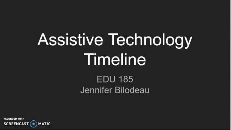 Assistive Technology Timeline