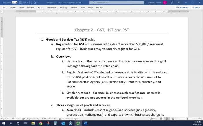 Chapter 02 - GST, HST, and PST