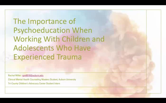 Psychoeducation with Trauma While Working with Children and Adolescents