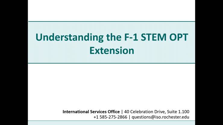 SP22 Understanding the F-1 OPT STEM Extension