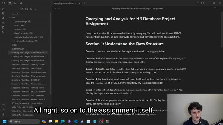 Querying and Analysis for HR Database Project - Introduction