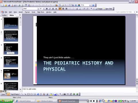 The Pediatric History & Physical with Dr. Judy Rowen