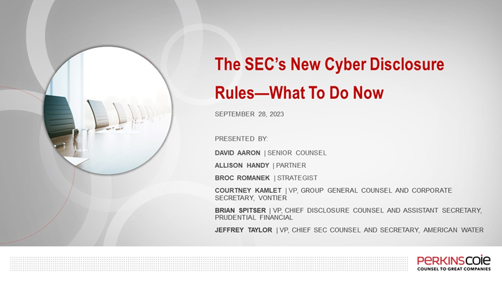 The SEC’s New Cyber Disclosure Rules - What To Do Now