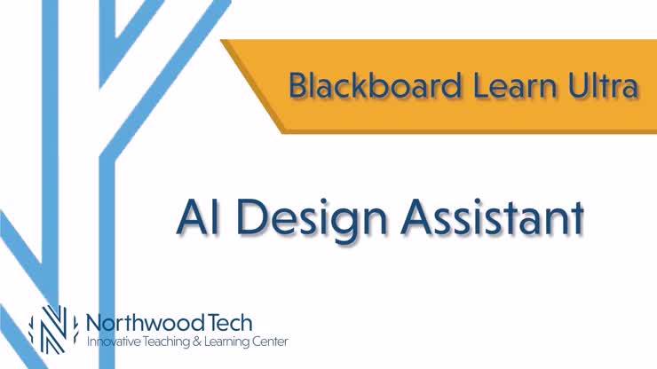 Blackboard Learn Ultra: AI Design Assistant