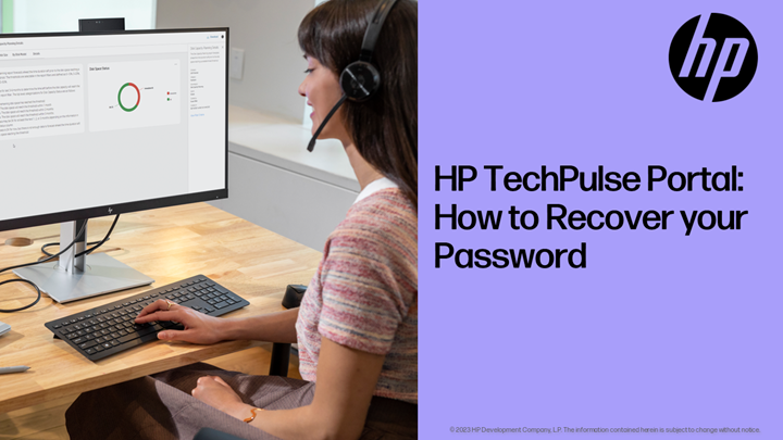 HP TechPulse Portal: How to Recover Your Password on the Portal