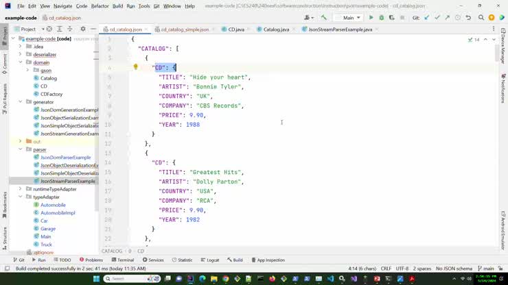 CS 240 - JSON Stream Parser