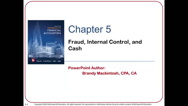 ACC-120, Chapter 5 Lecture Video, 7th Ed.