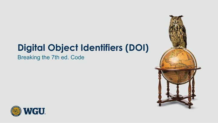 DOI Numbers: APA 7th edition