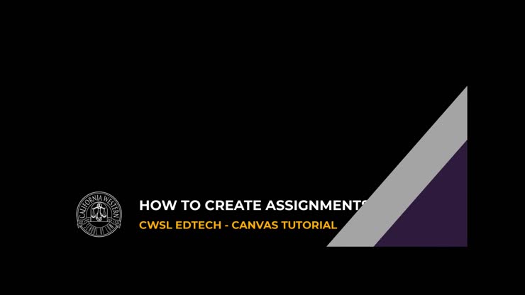 Canvas - Creating Assignments