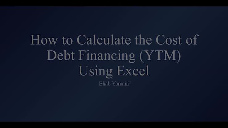 V38_How to calculate cost of debt financing (YTM) using excel?
