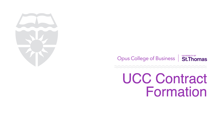 UCC Contract Formation