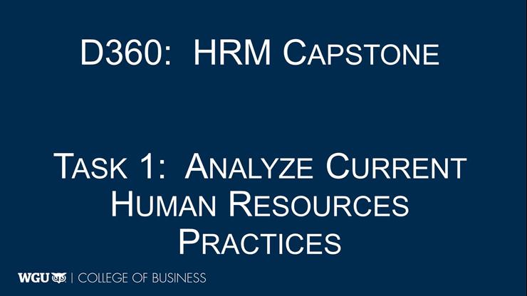 D360 HR Capstone Task 1 Overview