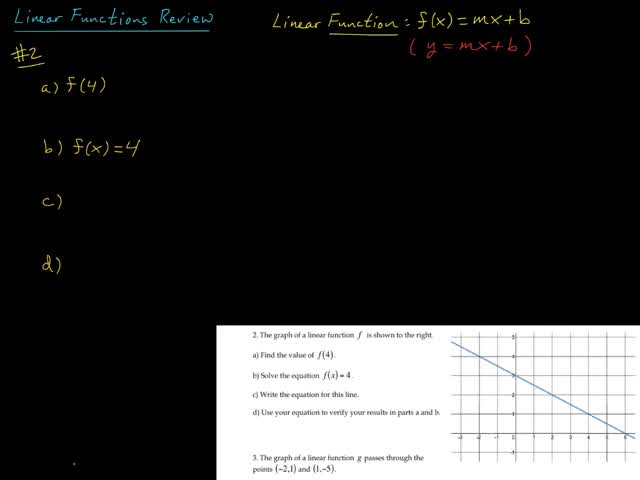 Linear Functions - #2