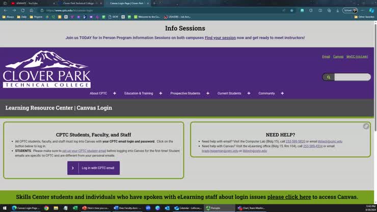 How to Publish Your Course with the Generic CPTC Home Page Before Break