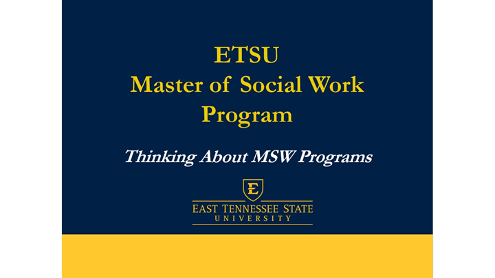 thinking about MSW programs