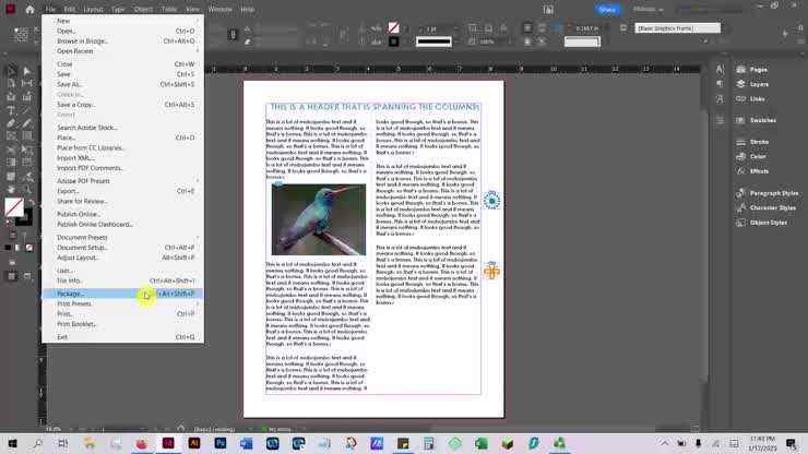 How To Properly Package Your InDesign Assignment