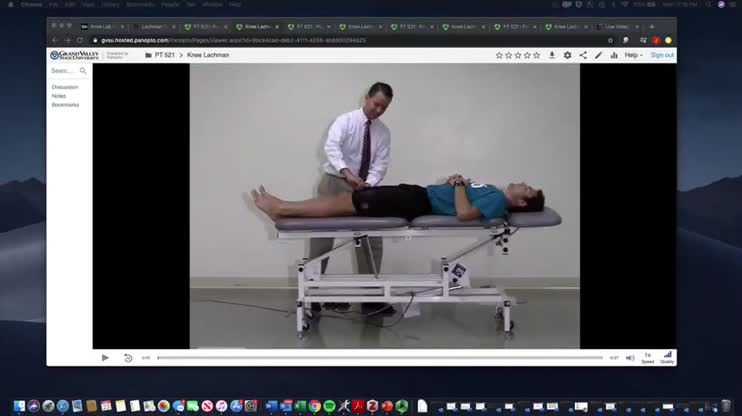 Lachman test for ACL tear